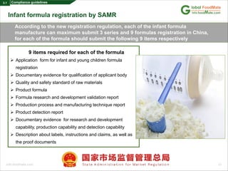 Process guidelines for foreign companies exporting infant formula to ...