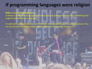 If programming languages were religion | PPT | Programming Languages ...