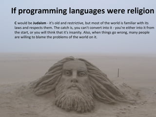 If programming languages were religion | PPT | Programming Languages ...