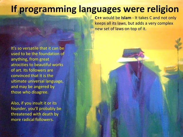 If programming languages were religion | PPT | Programming Languages ...