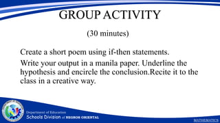 converting statements into if-then statements | PPTX