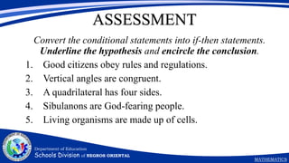 converting statements into if-then statements | PPTX