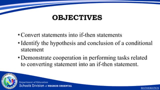 converting statements into if-then statements | PPTX