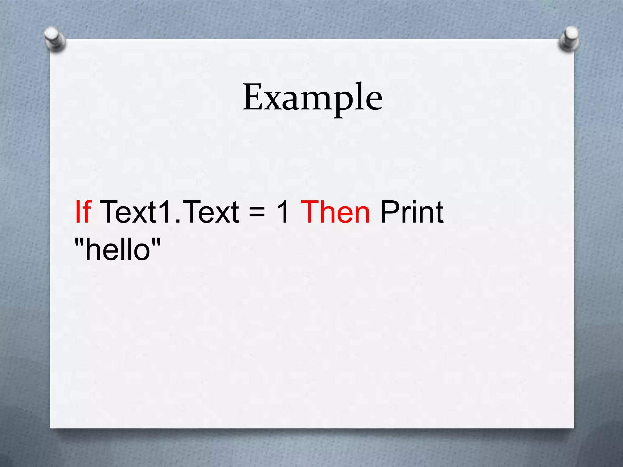 If then statement | PPTX