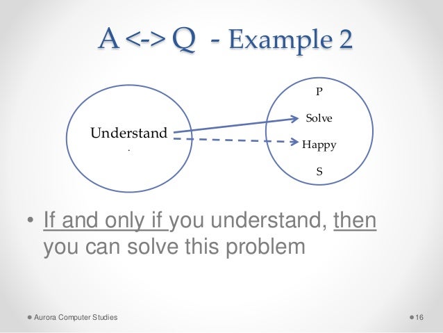 If vs if and only if