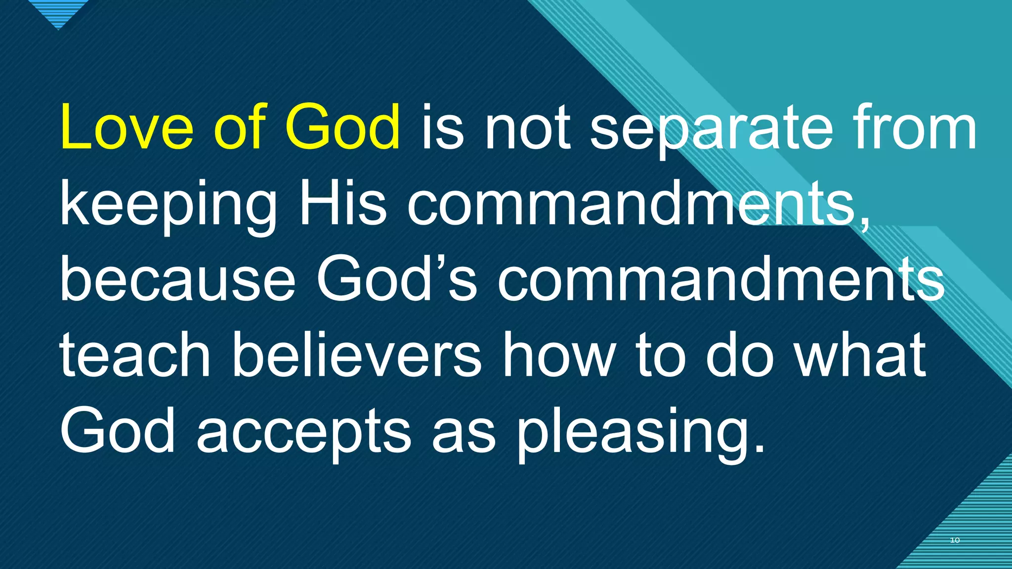 If You Love Me, Keep My Commandments | PPT