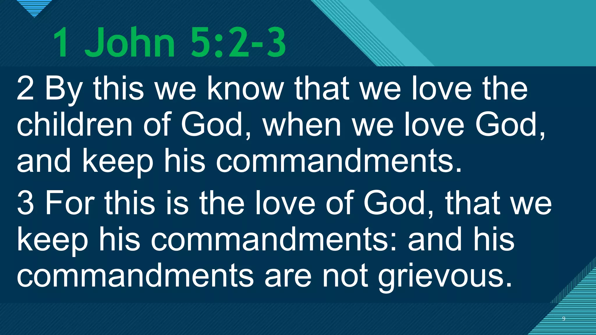 If You Love Me, Keep My Commandments | PPT