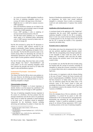 IFA- issue of marketing intangibles | PDF