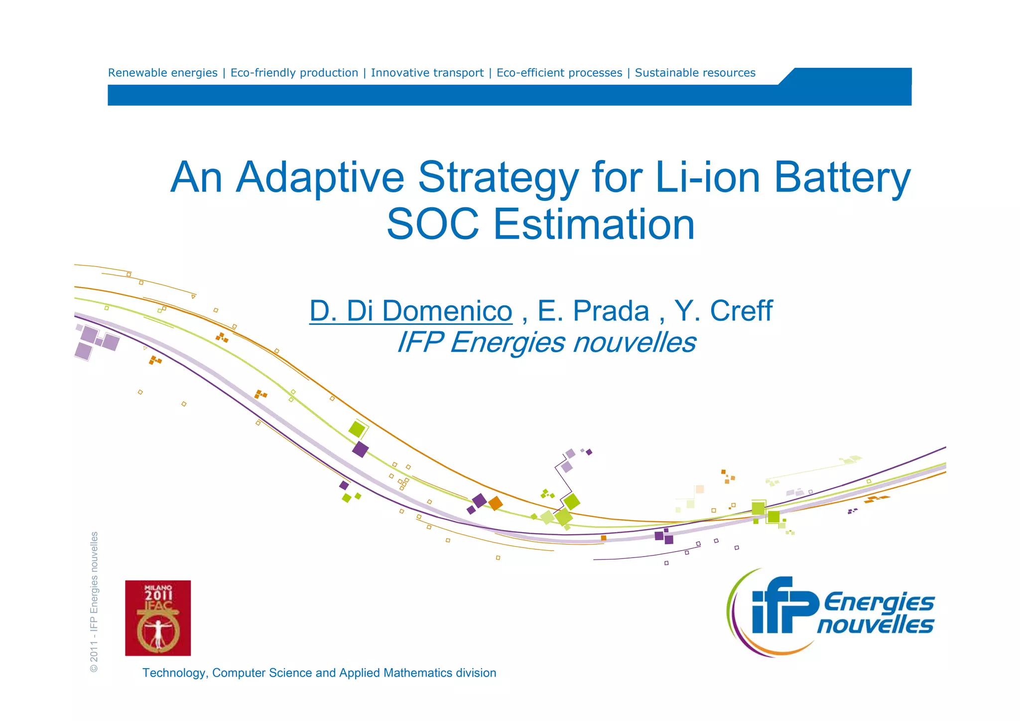 BMS State-Of-Charge estimation for I posted a presentation concerning ...