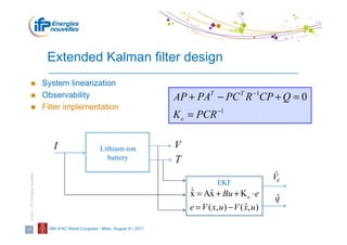 BMS State-Of-Charge estimation for I posted a presentation concerning ...