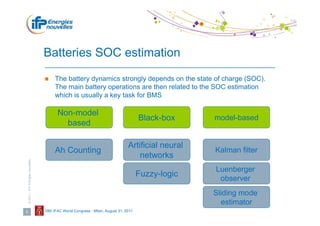 BMS State-Of-Charge estimation for I posted a presentation concerning ...