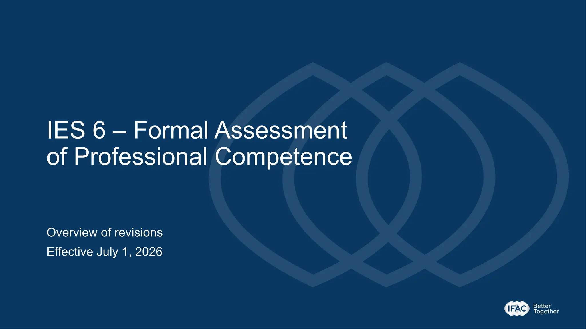 Equipping Aspiring Professional Accountants for the Future: Overview of IES | PPTX