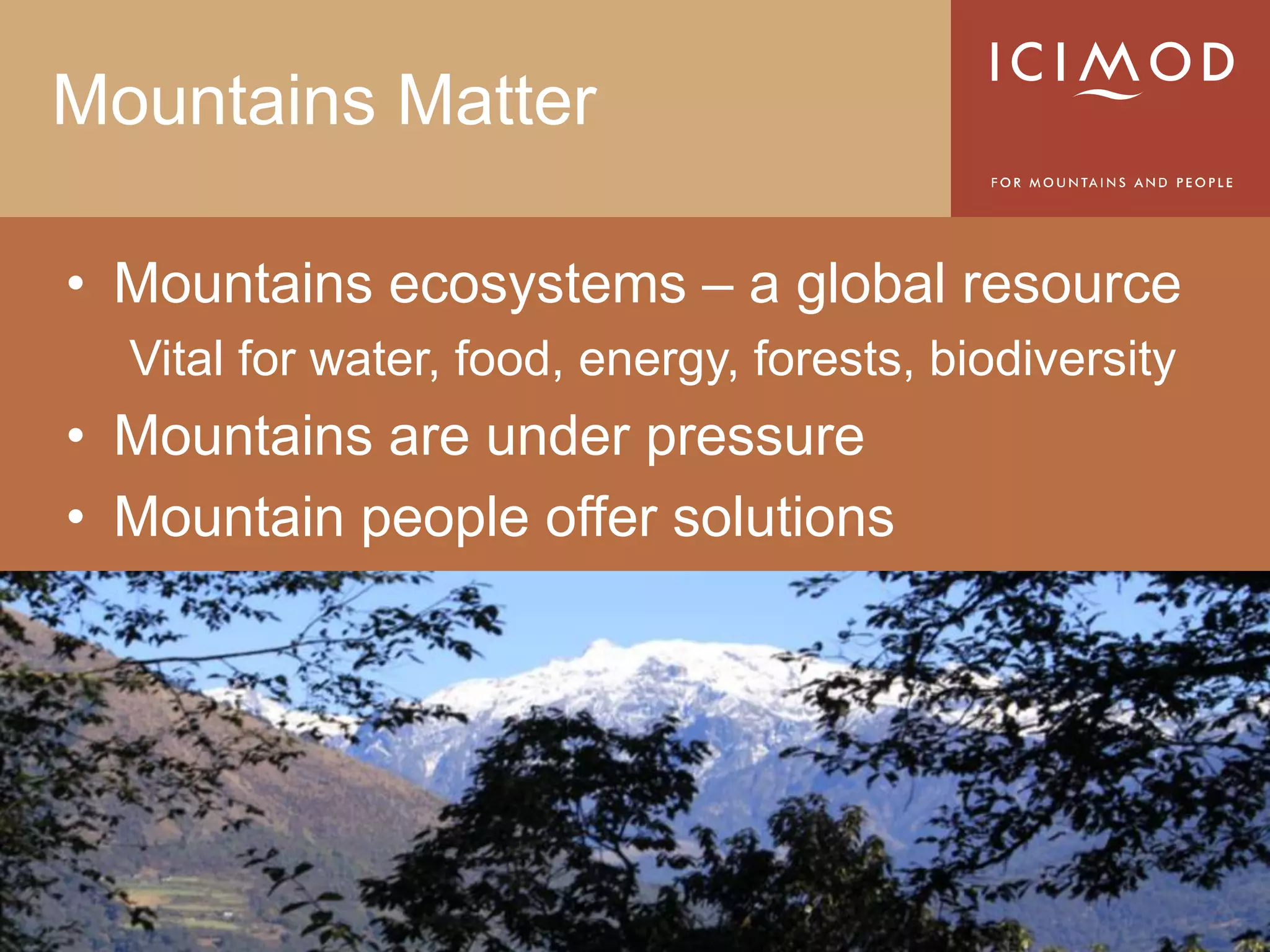 Sustainable Development in Mountain Areas: Changes and opportunities | PPTX
