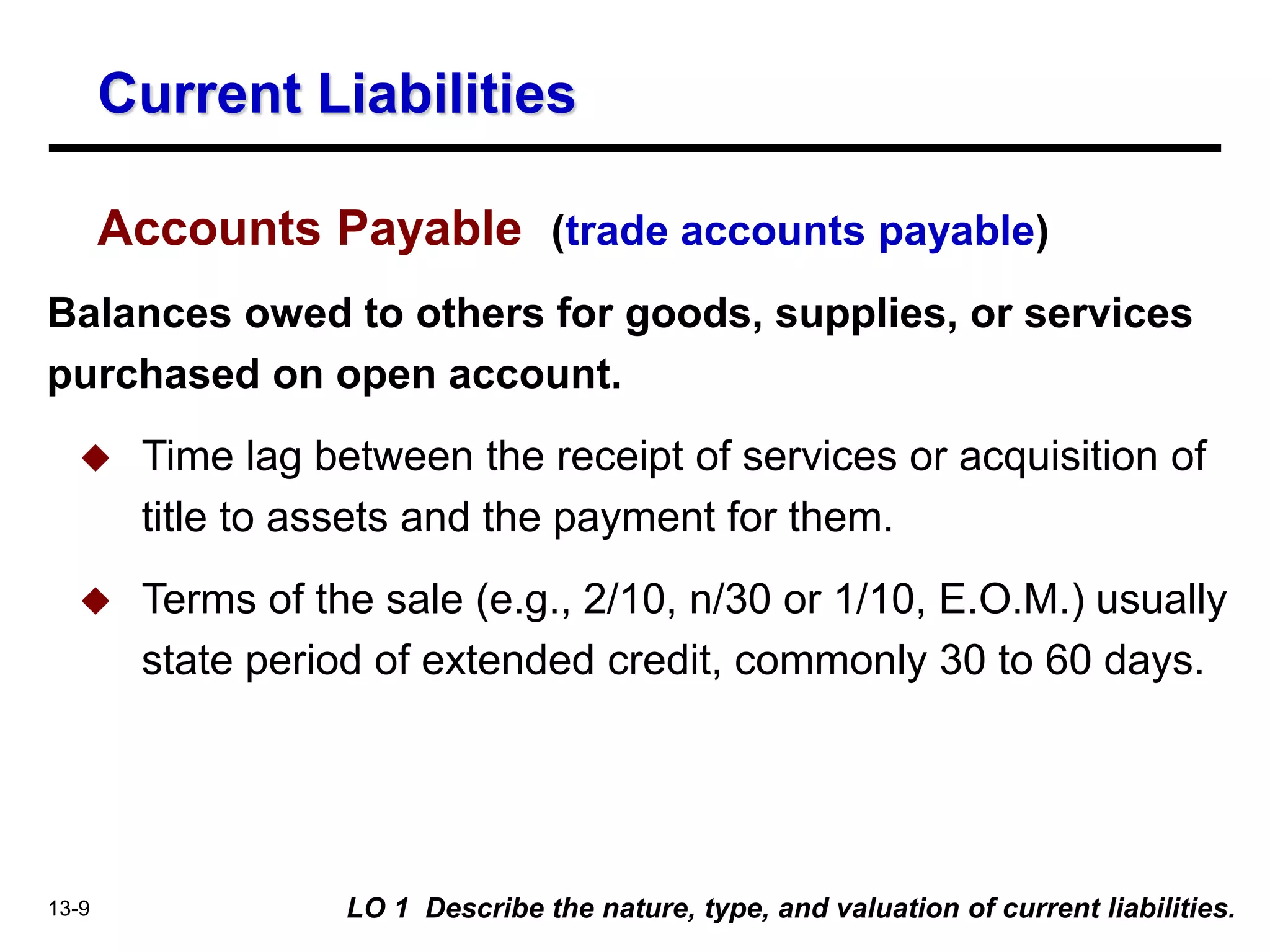 IFA II CH 1 Current Liab, Prov and Cont.ppt