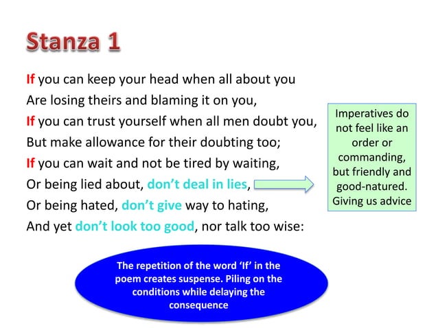 Analysis of If by Rudyard Kipling | PPT | Free download