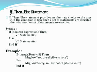 If and select statement | PPT