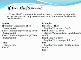 If and select statement | PPT