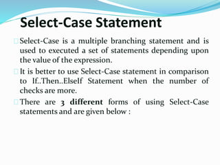If and select statement | PPT