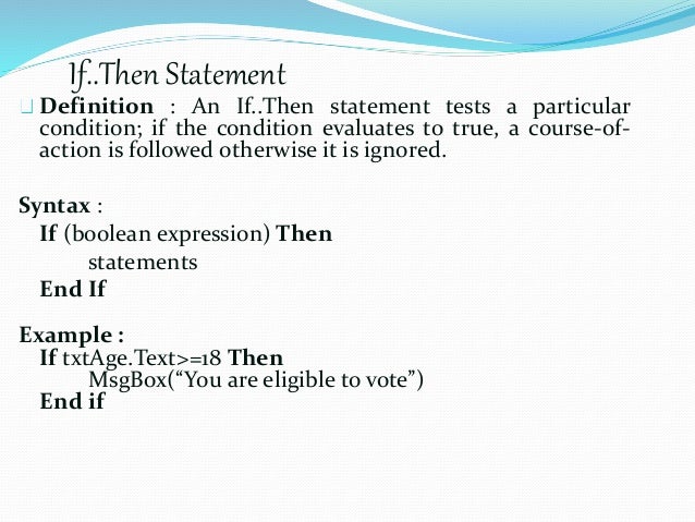 If And Select Statement