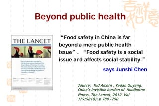 Major Food Safety Issues in China-Junshi CHEN | PDF