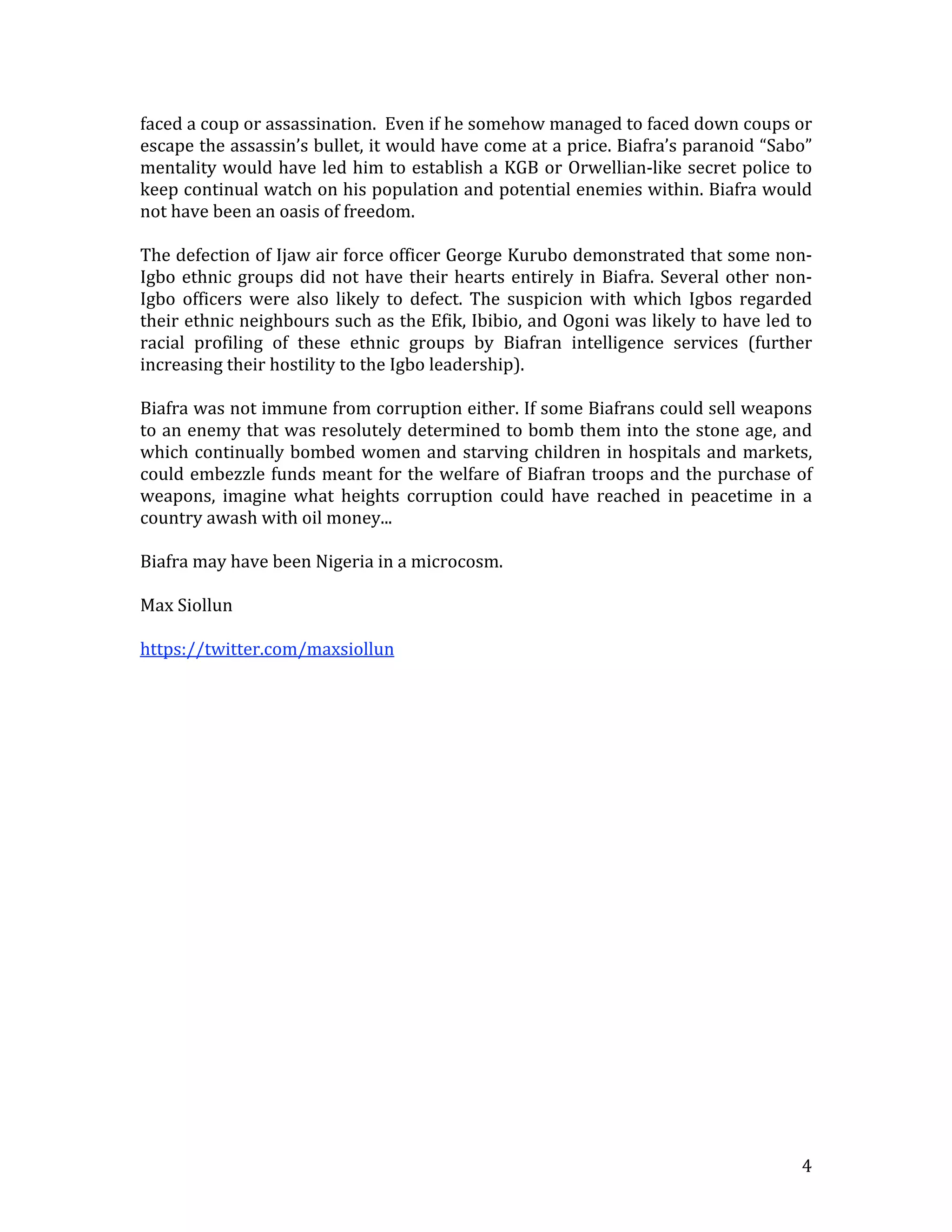 If Biafra Had Won the Nigerian Civil War | PDF