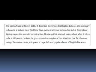 IF by Rudyard Kipling | PPTX