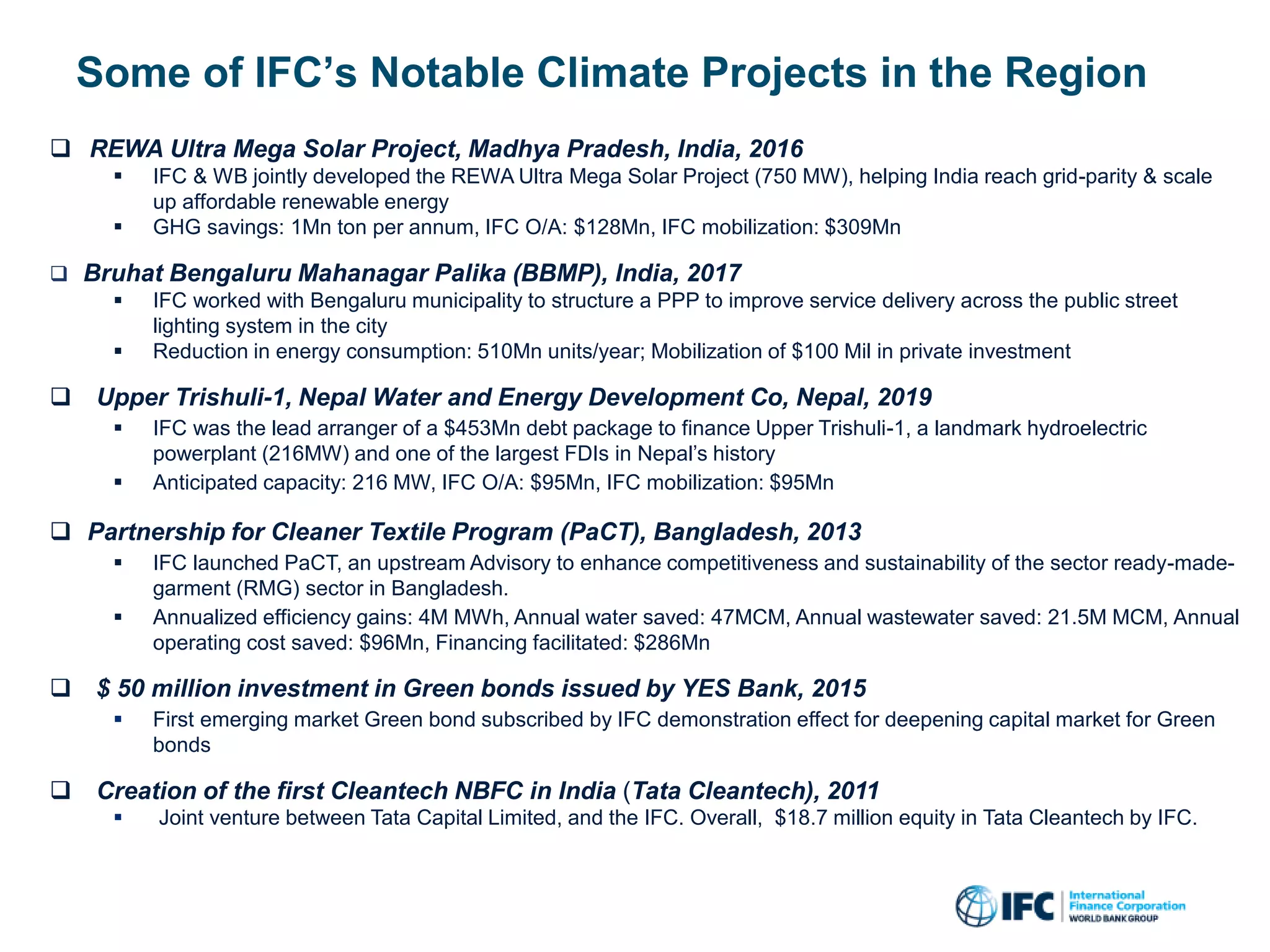 IFC-EE-financing-examples-presentation-ashutosh-tandon | PPT