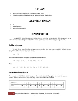 Ifc modul 2 (array) | PDF