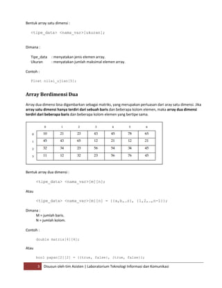 Ifc modul 2 (array) | PDF