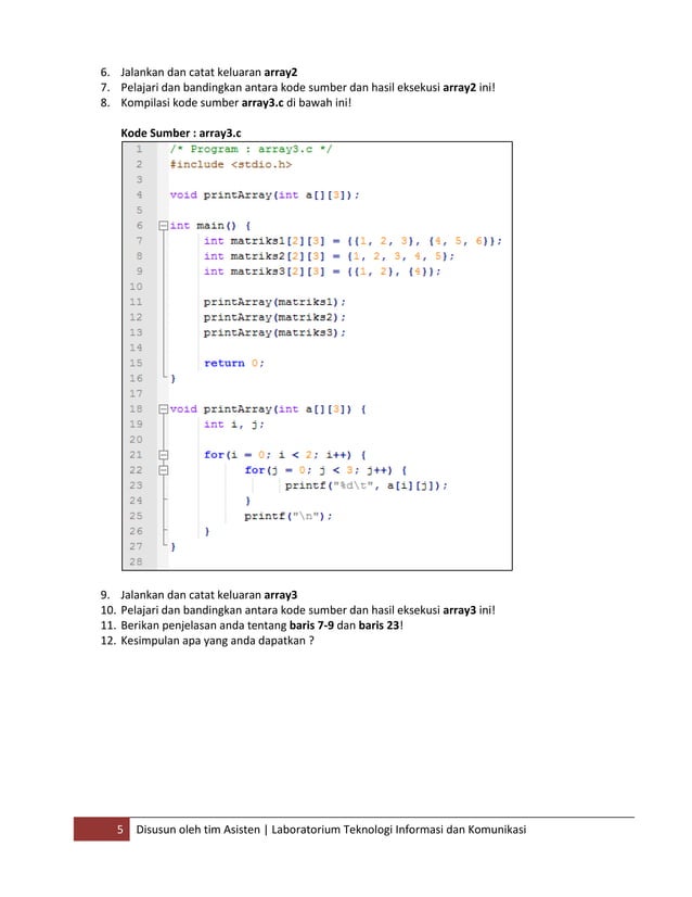 Ifc modul 2 (array) | PDF