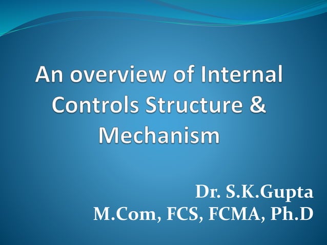 IFC Dr SkGupta pptx NIRC Internal financial control | PPT