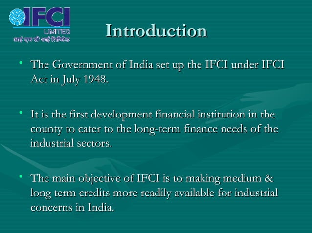 IFCI | PPT
