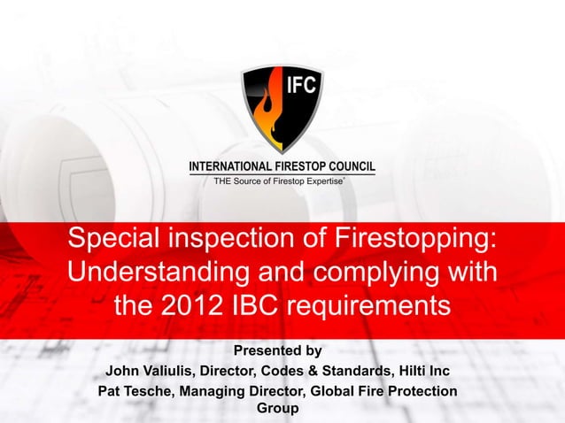 Special Inspection of Firestopping - IFC Webinar 2014 | PPTX | Civil ...
