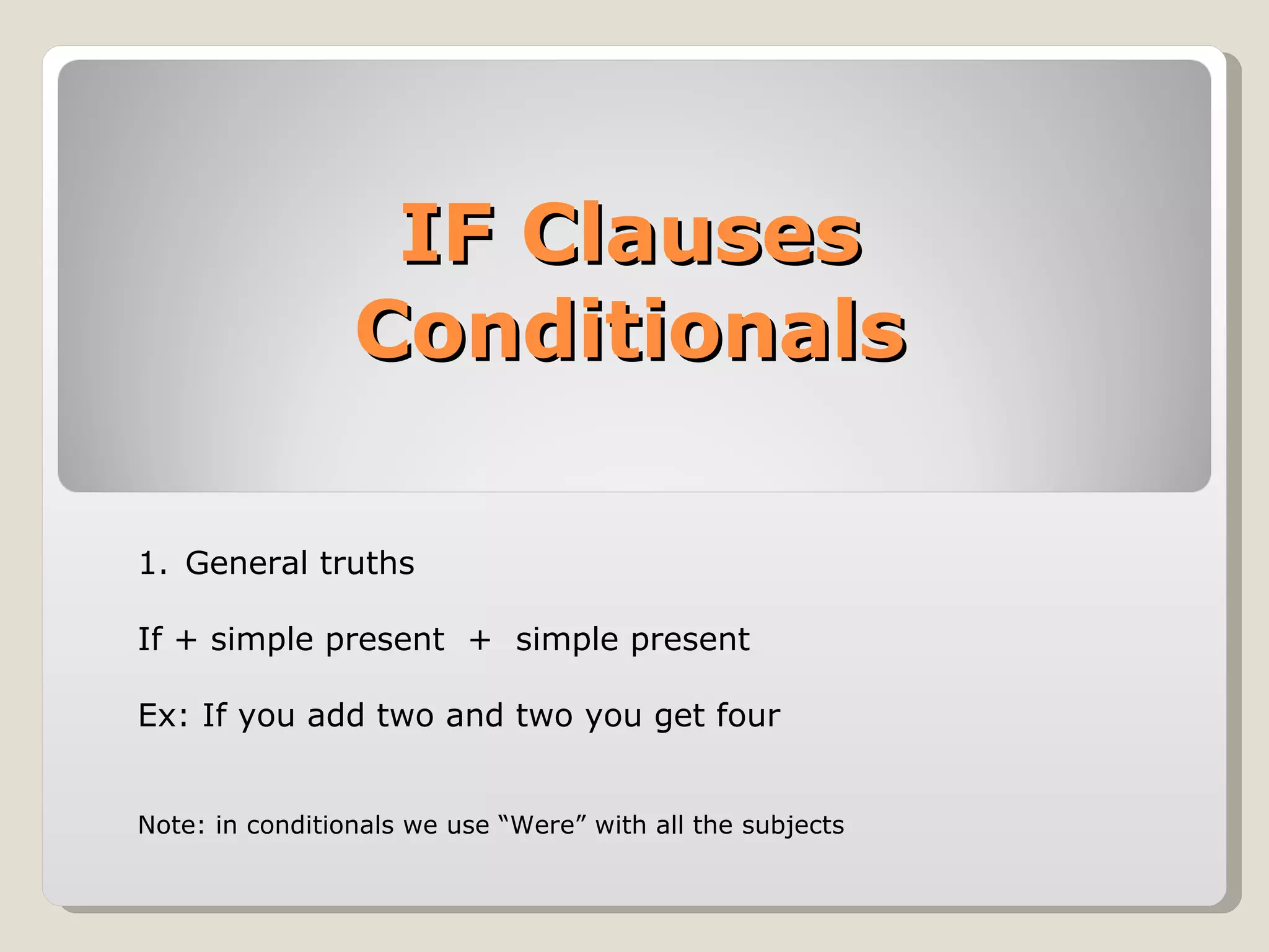 If clauses | PPT