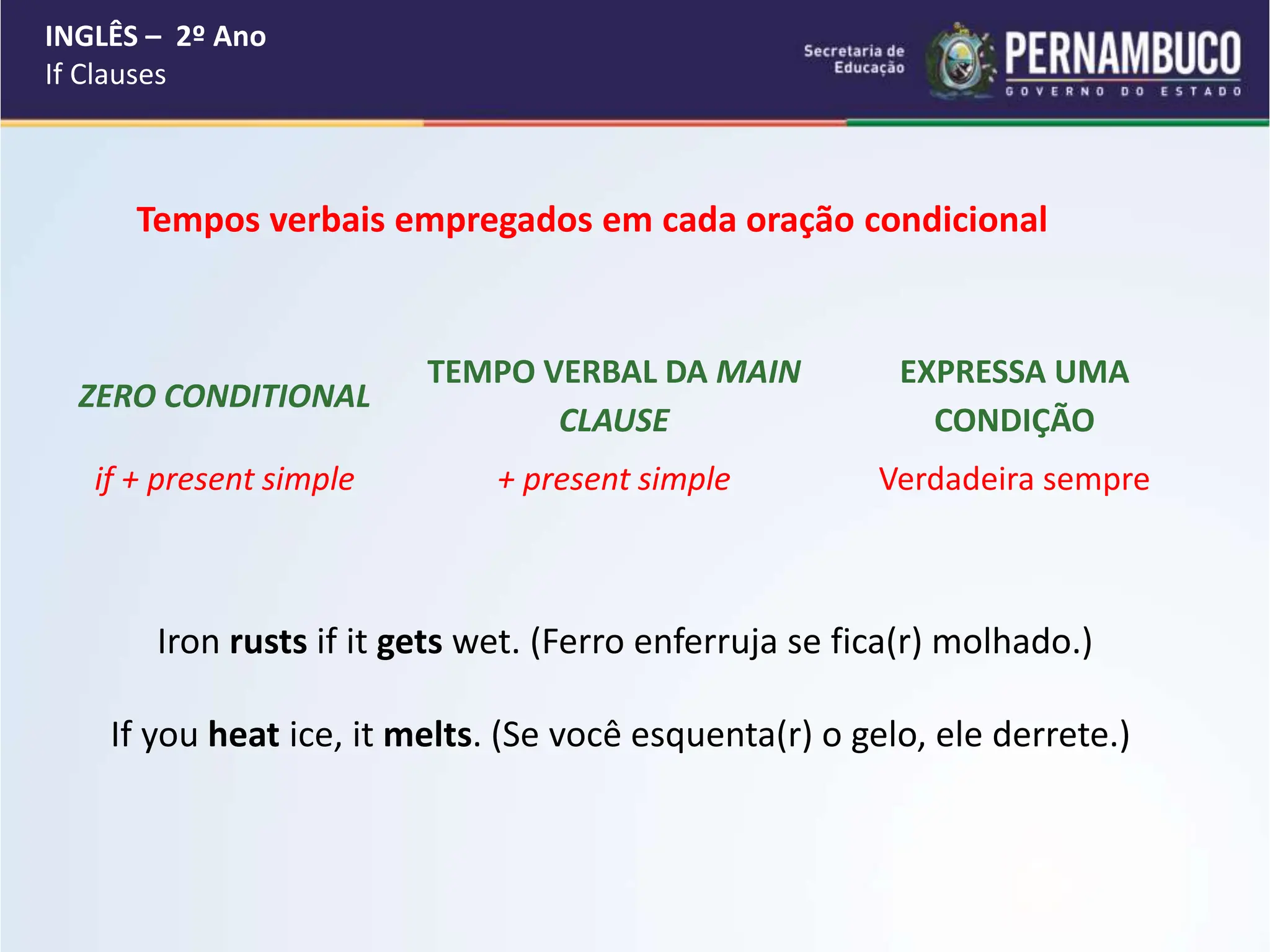 IF CLAUSES Presentation.pptx Linguagens, Códigos e suas Tecnologias ...