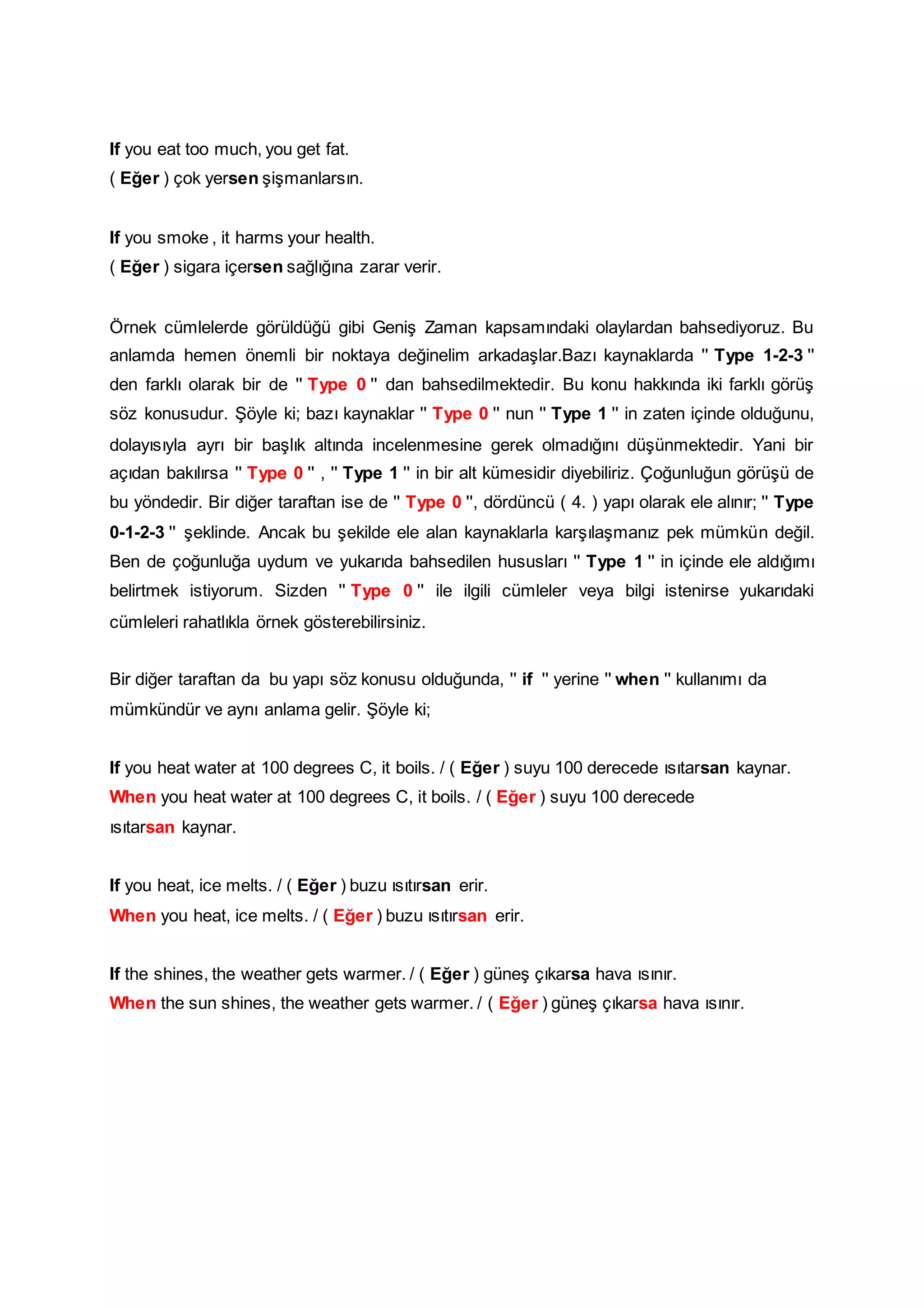 If clauses type 1 | PDF