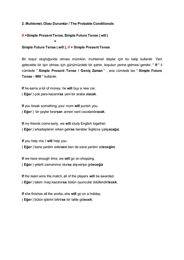 If clauses type 1 | PDF