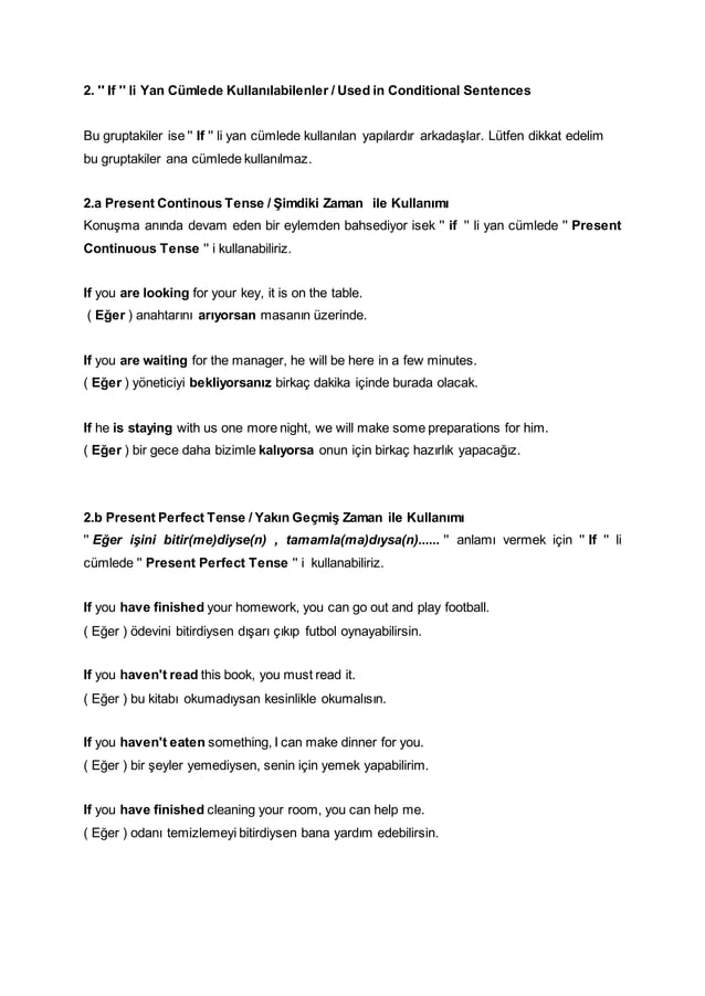 If clauses type 1 | PDF