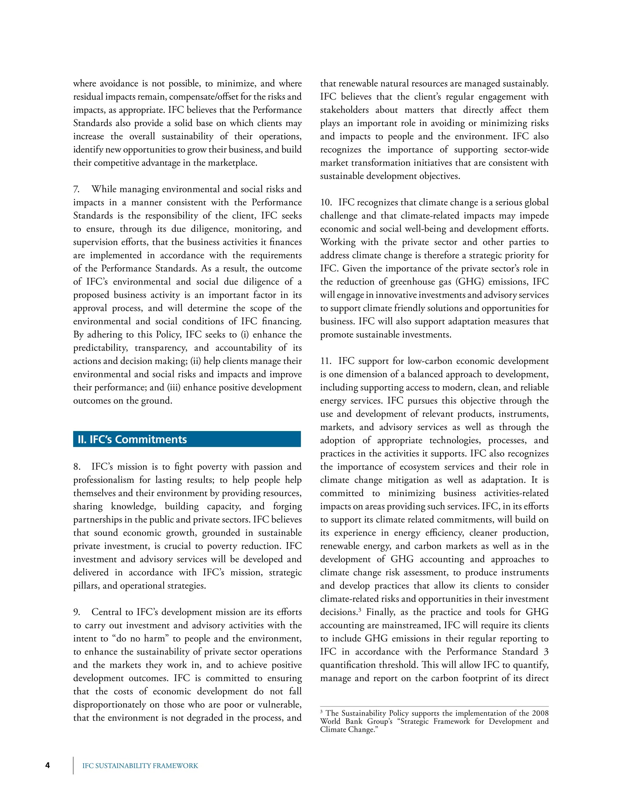 Ifc sustainability +framework | PDF