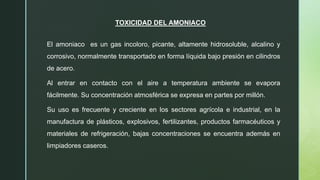 IF toxicidad del amoniaco | PPTX