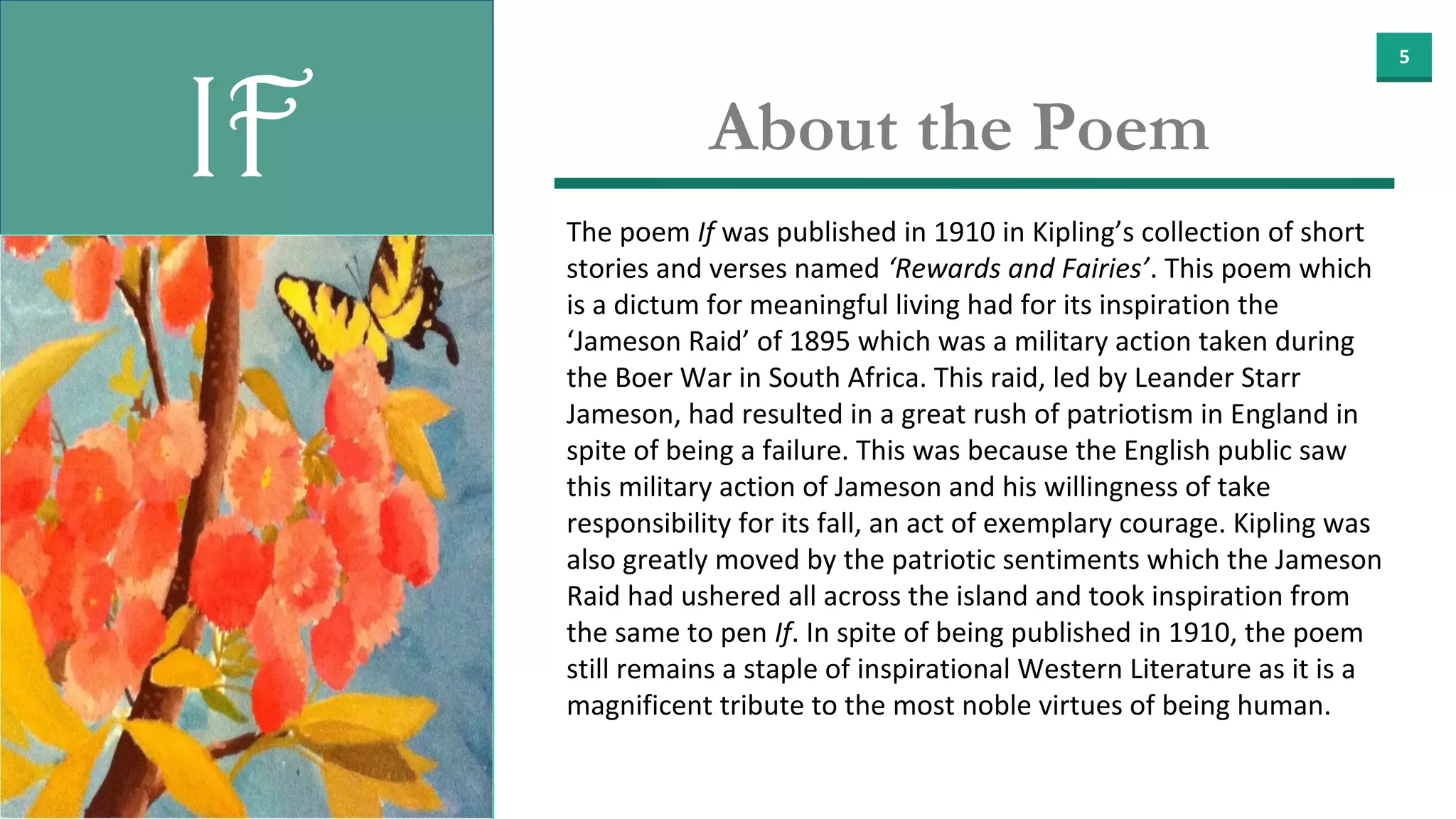 IF by Rudyard Kipling- Detailed Summary and Analysis | PPT