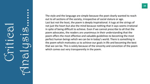 IF by Rudyard Kipling- Detailed Summary and Analysis | PPT | Poetry ...