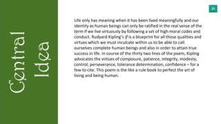 IF by Rudyard Kipling- Detailed Summary and Analysis | PPT | Poetry ...