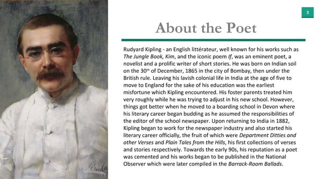 IF by Rudyard Kipling- Detailed Summary and Analysis | PPT | Poetry ...