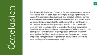 IF by Rudyard Kipling- Detailed Summary and Analysis | PPT
