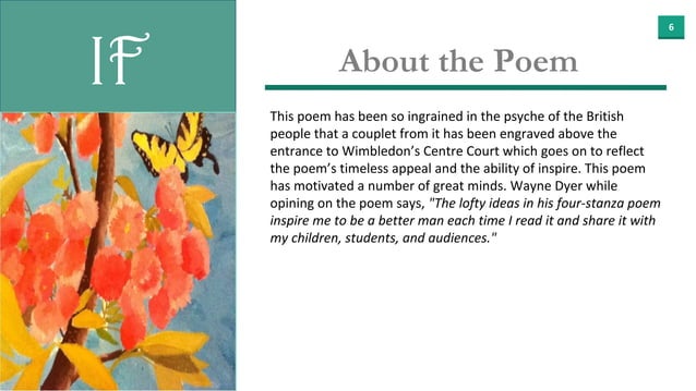 IF by Rudyard Kipling- Detailed Summary and Analysis | PPT | Poetry ...