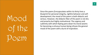 IF by Rudyard Kipling- Detailed Summary and Analysis | PPT | Poetry ...