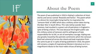IF by Rudyard Kipling- Detailed Summary and Analysis | PPT
