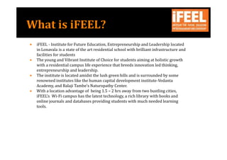 iFEEL - Institute for Future Education, Entrepreneurship and Leadership ...