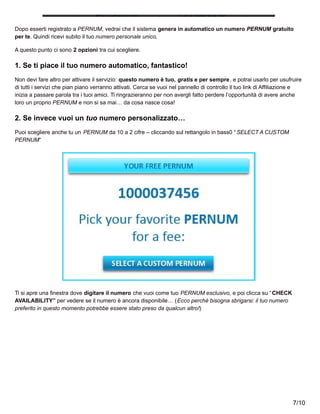 PERNUM: un unico numero per contattare tutti | PDF